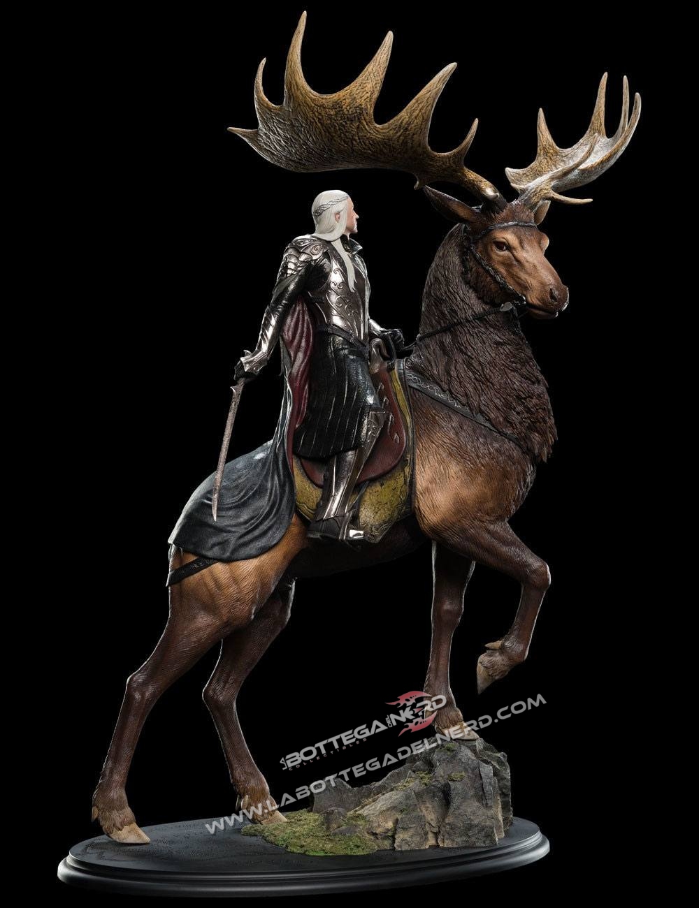 Lo Hobbit - Statua Thranduil on Elk 68cm