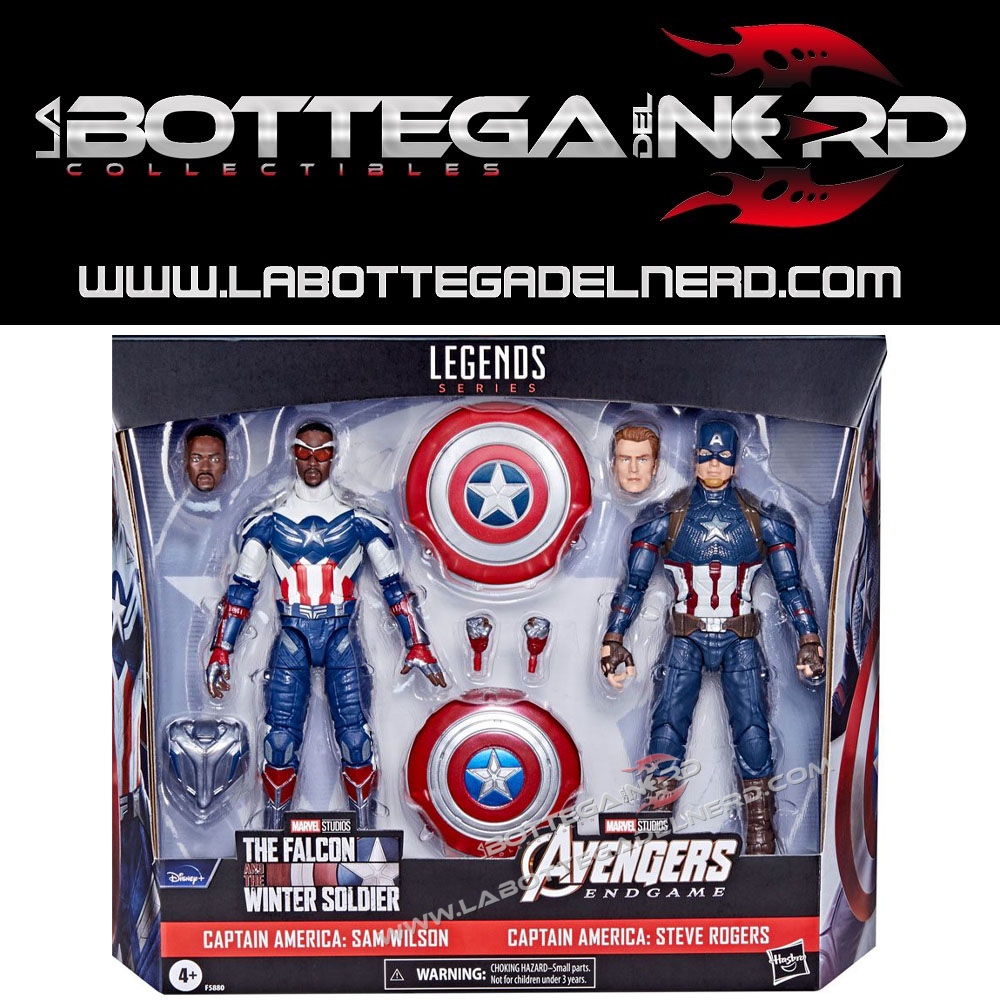 Marvel Legends - 2-Pack Captain America: Sam Wilson & Steve Rogers